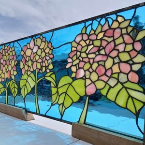 Stained Glass Window Hydrangeas W-529 - Etsy