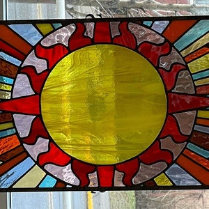 Stained Glass Transom Window - TW-328 Sunburst - Etsy