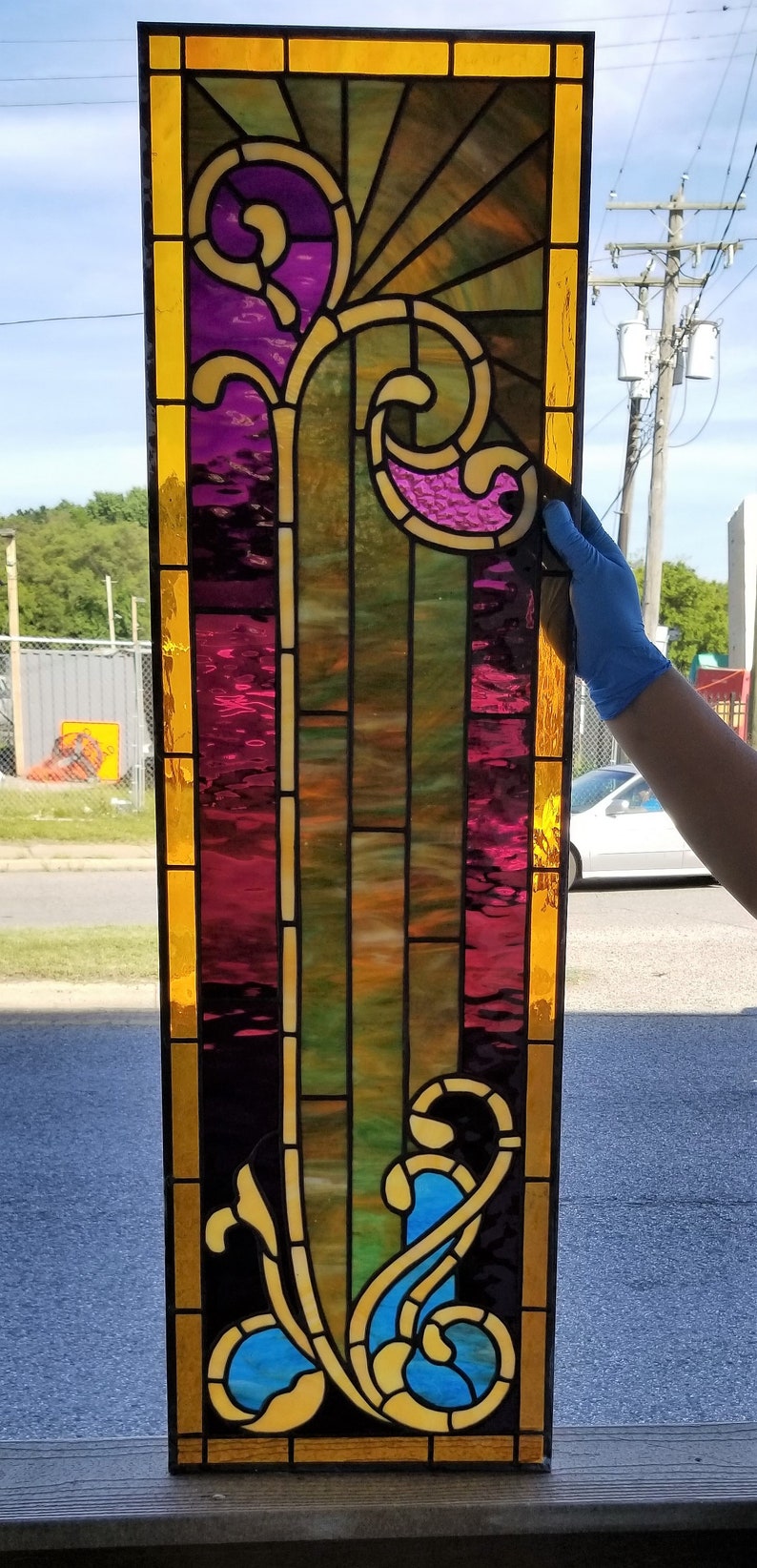 Stained Glass Door Window D-19 - Etsy