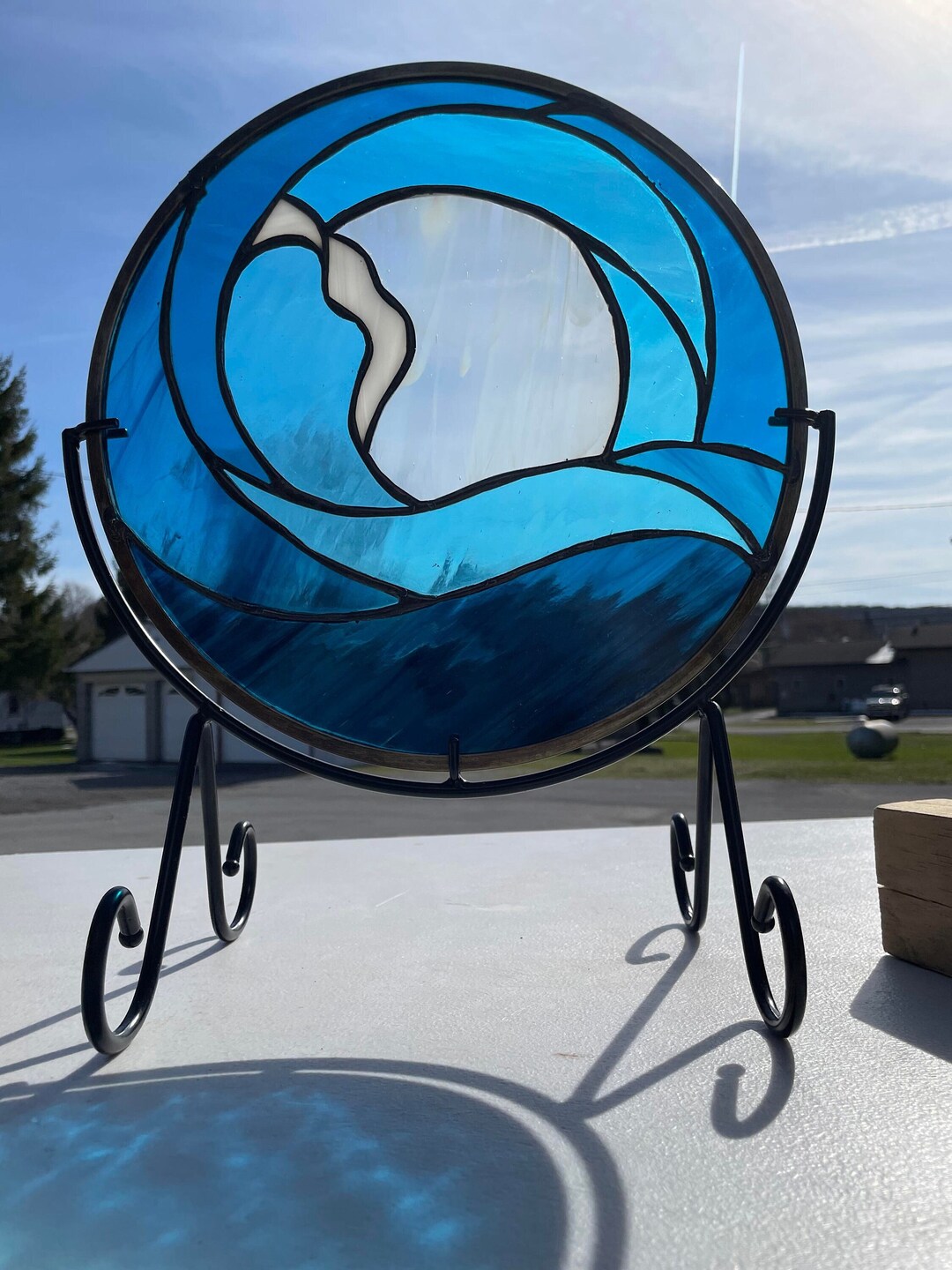 Stained Glass Window Ocean Wave Vortex RB-289 - Etsy