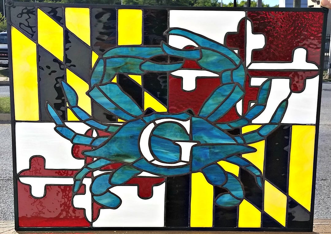 Stained Glass Transom Window - TW-120 Maryland - Etsy
