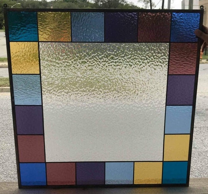 Antique American Stained Glass Window Queen Anne Antique Entry Door