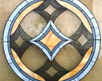 Amber Stained Glass Window - Etsy