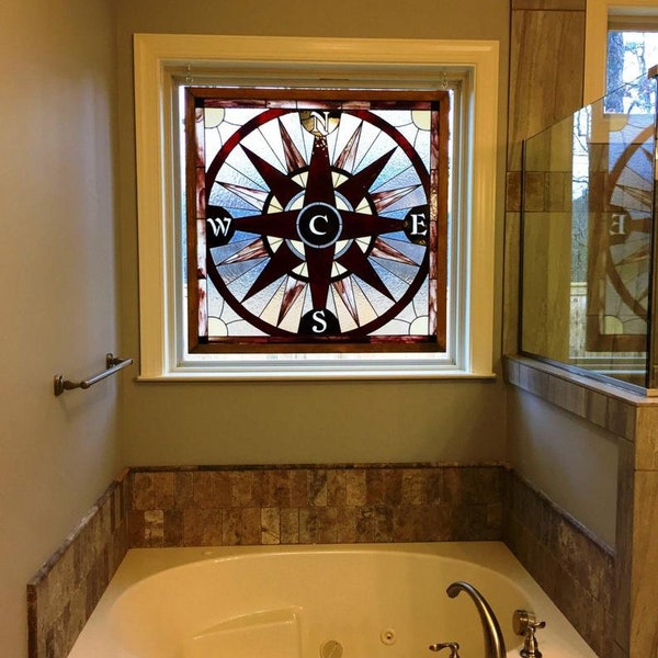 Compass Rose Stained Glass Pattern - Etsy