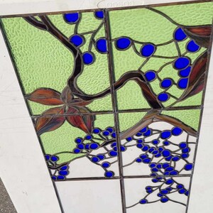Stained Glass Window Virginia Creeper Vine W-533 - Etsy