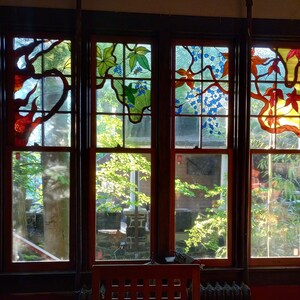 Stained Glass Window Virginia Creeper Vine W-533 - Etsy