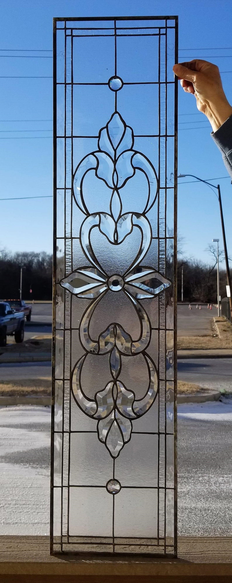 RB-94 SALE Shiny & Clear Stained Glass Panel | Etsy