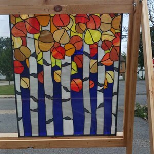 Stained Glass Hanging Panel P-311 Aspen Trees II - Etsy