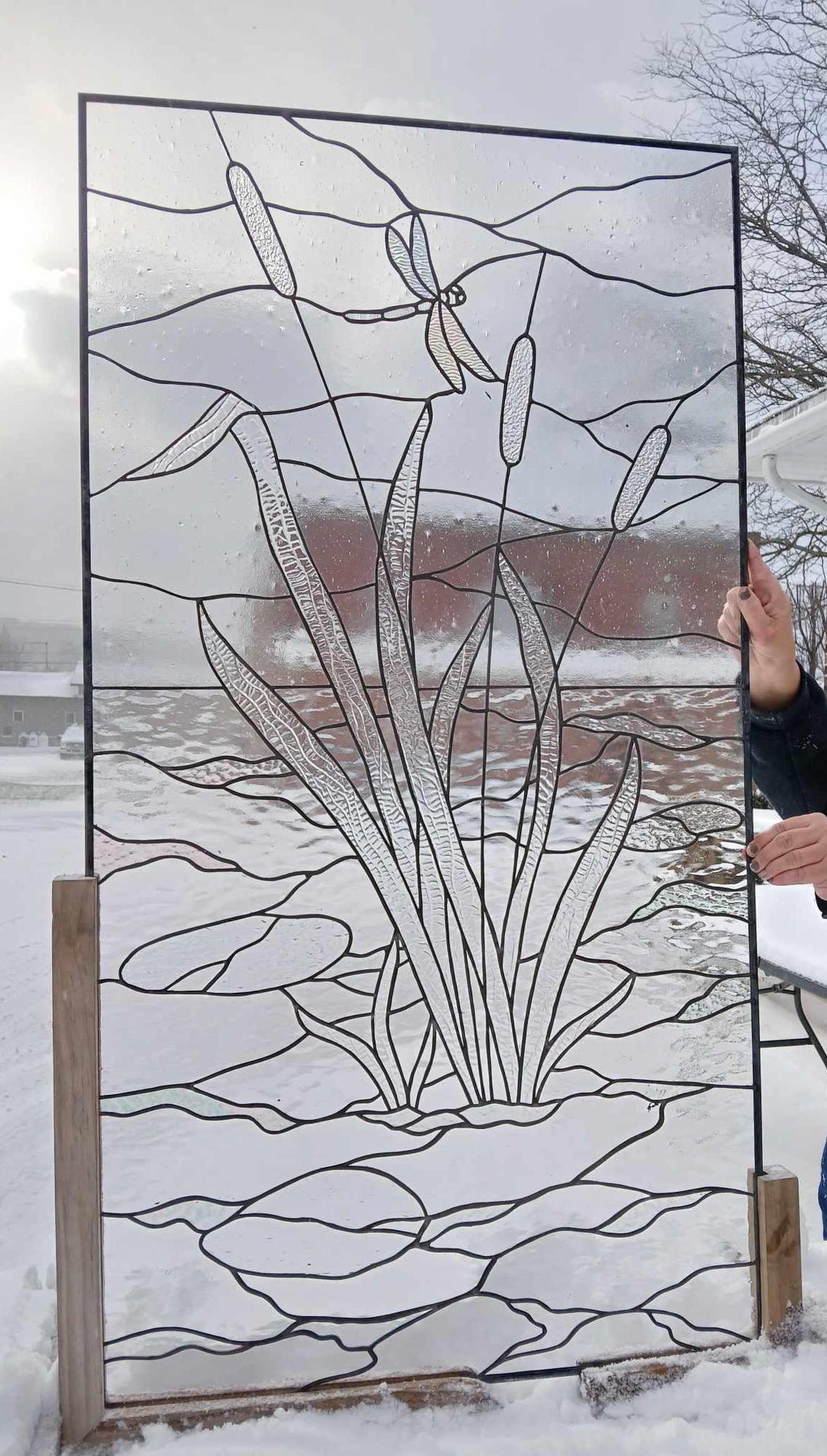 Stained Glass Window Marsh in Clears - W-551 - Etsy