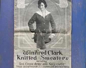 Winifred Clark Knitted Sweaterw including Red Cross Army & Navy Outfit ...