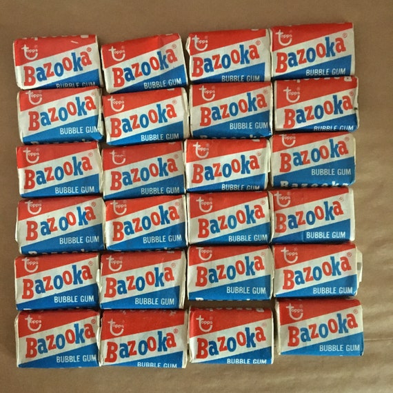 Vintage Bazooka Joe Bubble Gum 1980s Lot of 24 Unopened in Wrappers