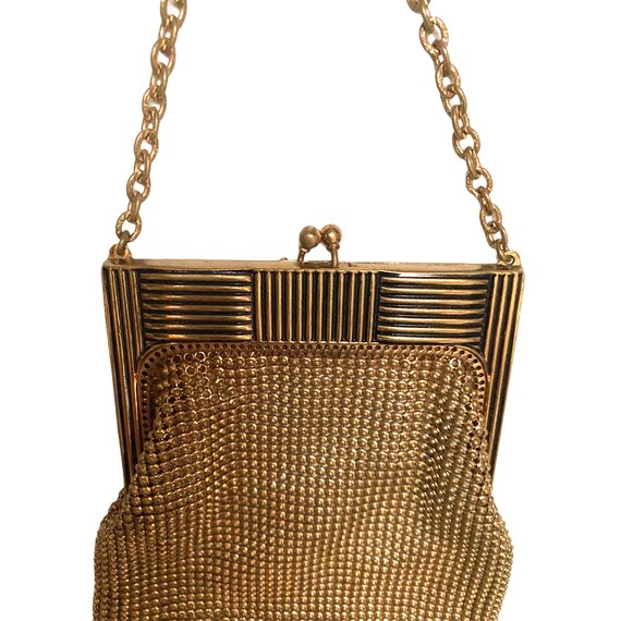 Vintage Whiting & Davis Gold Dot Chain Mesh Evening H… - Gem