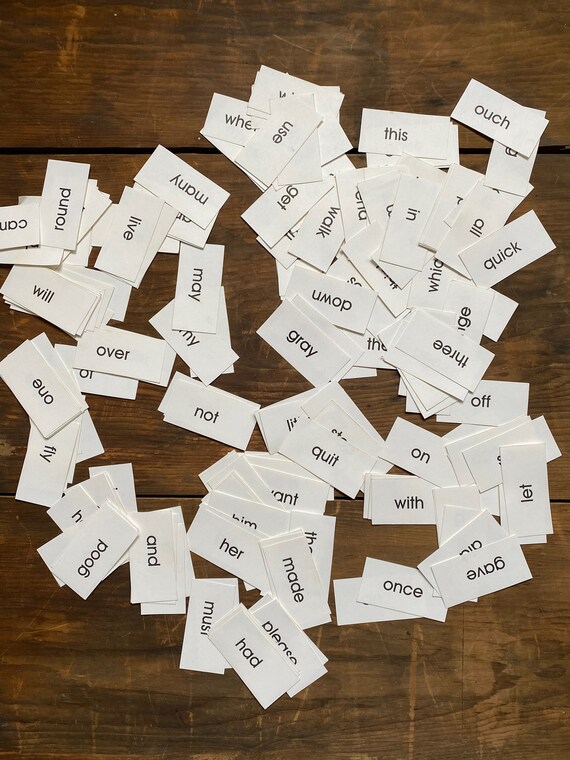 Set of 160 Word Cards - Etsy