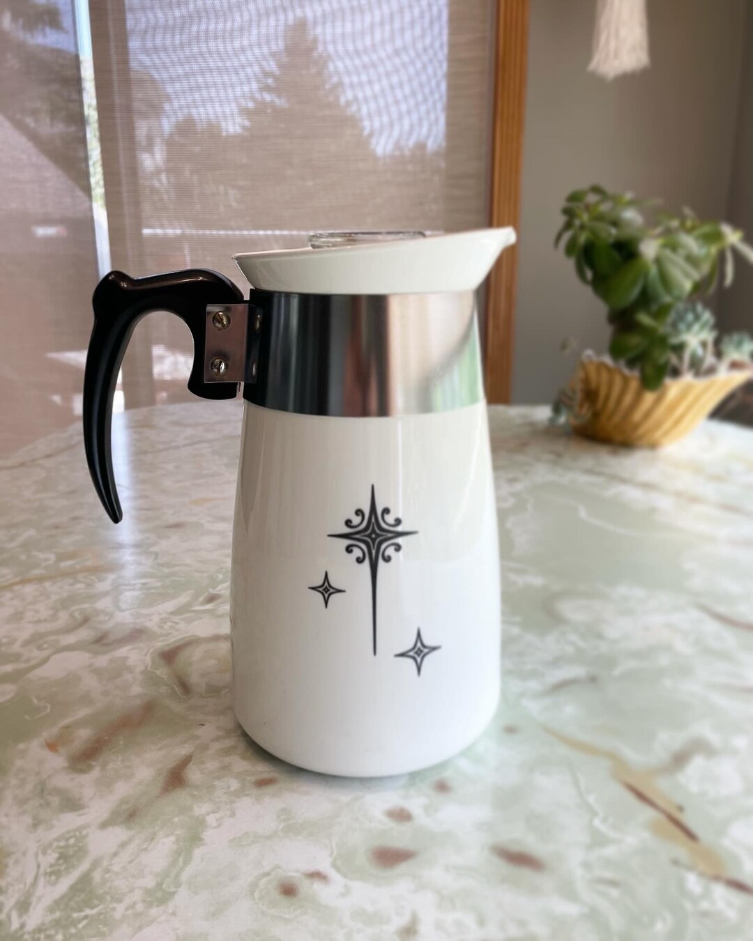 RESERVED FOR EMMIE Corningware Black Starburst 6-cup Percolator ...