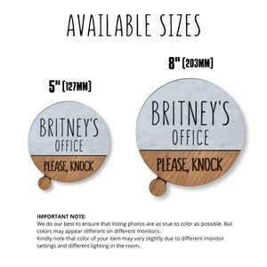 Personalized Door Sign With Rotating Status Segments: Customizable for ...