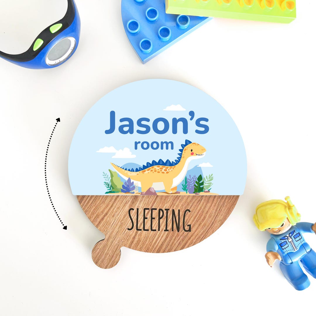 Personalized Kids Door Sign With Rotating Status Segments: Customizable ...