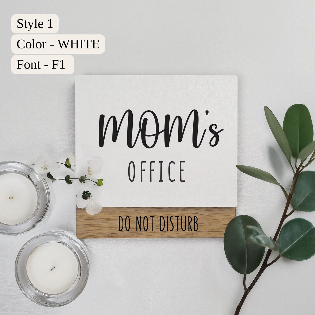 Custom Mom’s Office Door Sign, Personalized Home Office Decor, Mom’s ...