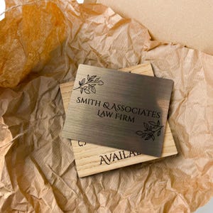 Custom Rotating Door Sign for Lawyers, Personalized Attorney Name Plate ...