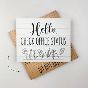 Custom Office Door Sign, Rotating Status Plate, Professional Business ...