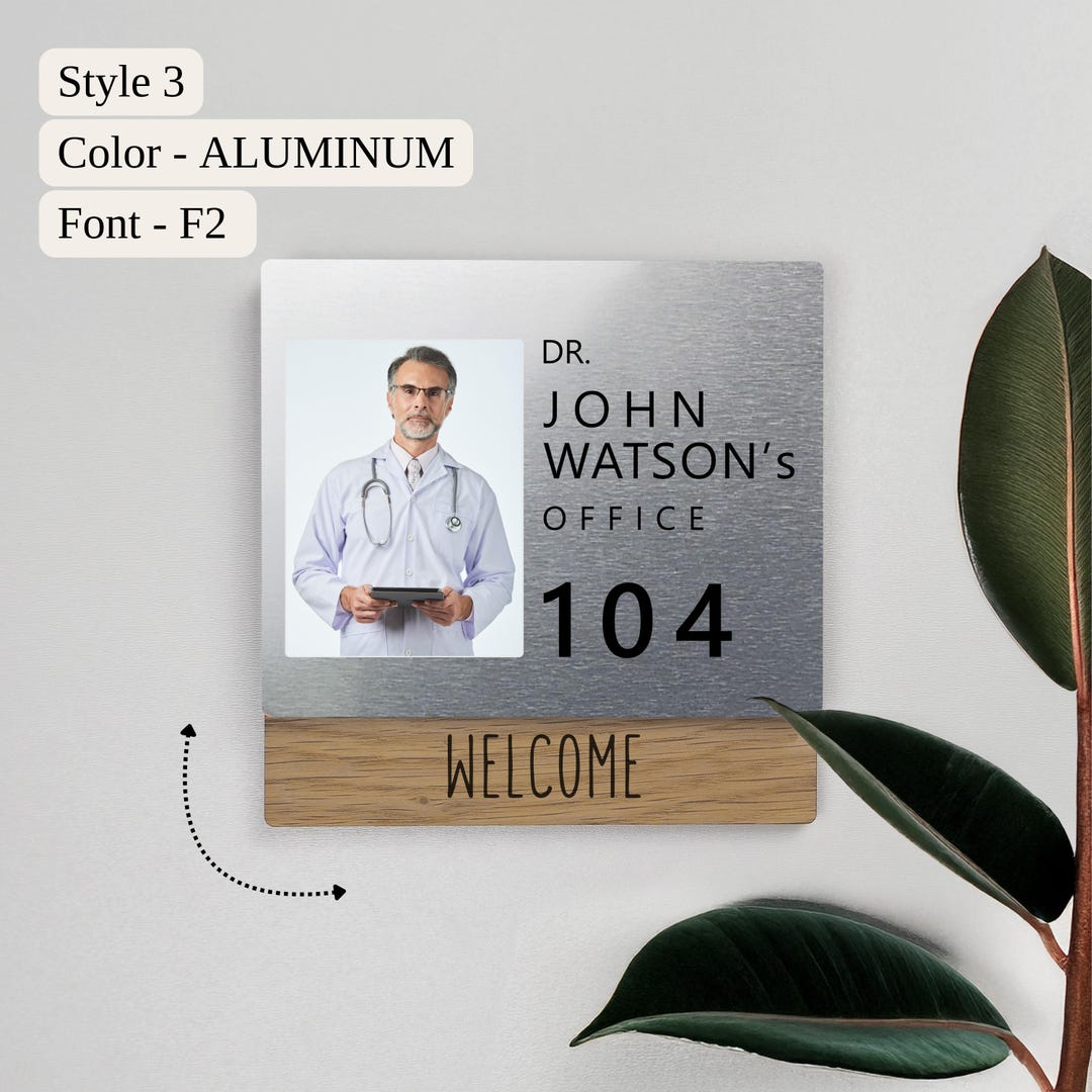 Custom Doctor Wood Door Sign, Thank You Gift for Doctor, Appreciation ...