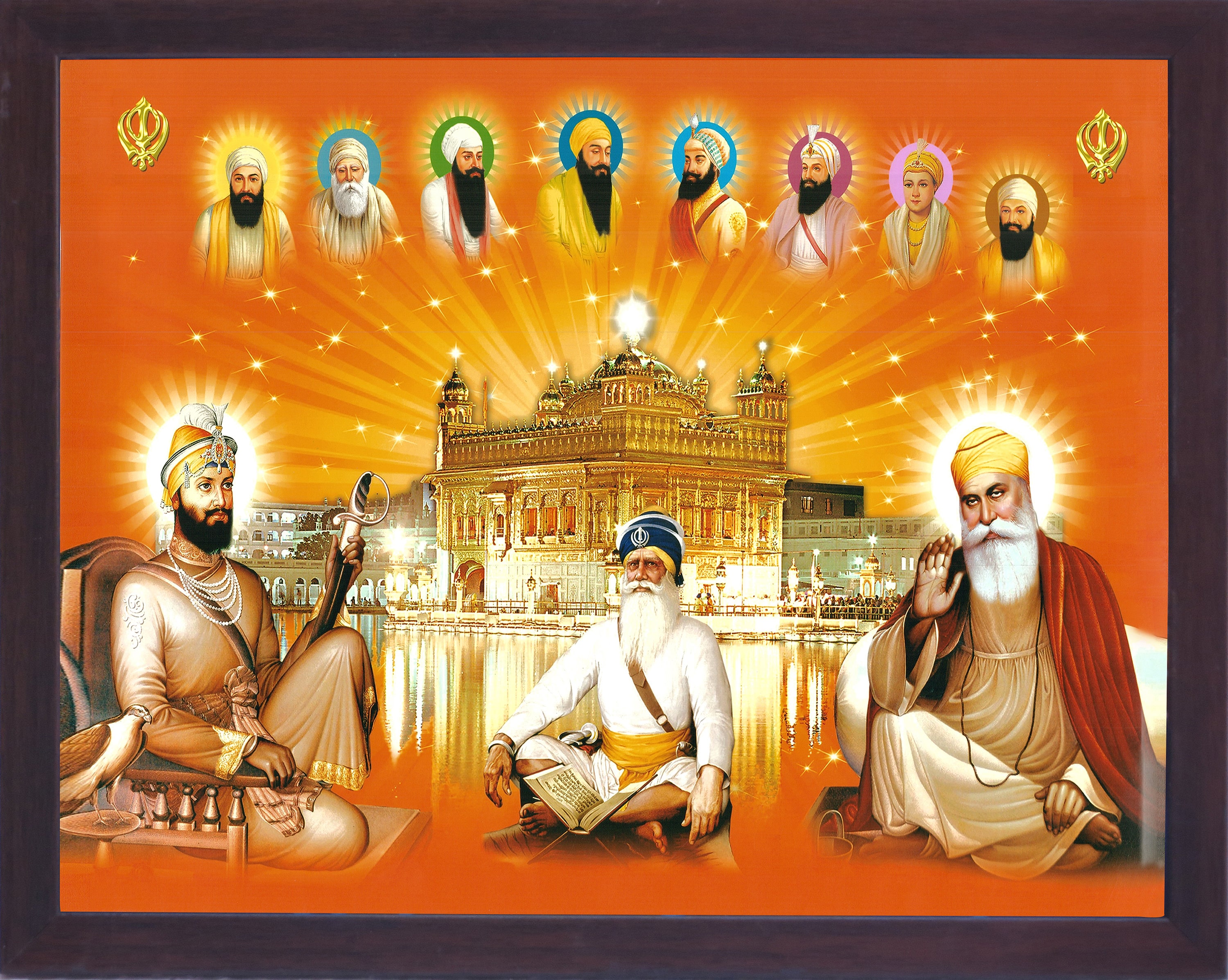 Gurunanak Dev Ji, Gurubobind Singh Ji With Baba Deep Singh Ji With ...