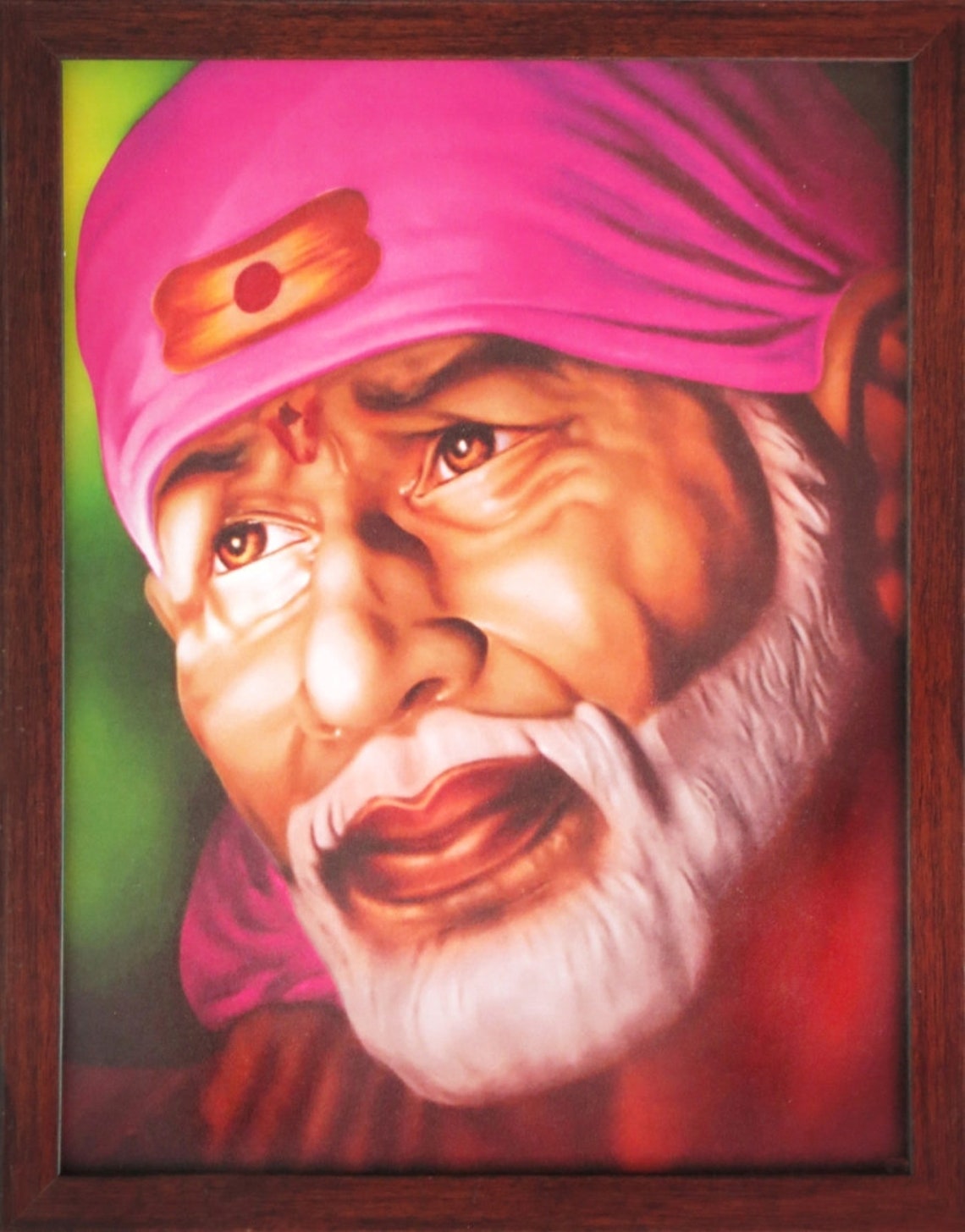 Lord Sai Baba Poster Painting With Framing. A Hindu Religious Poster ...