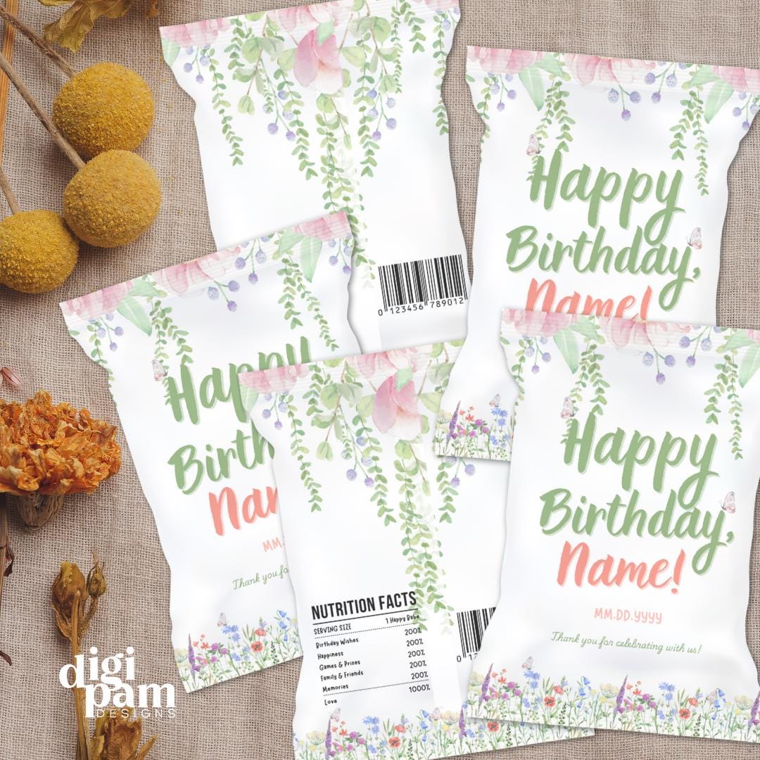 Floral-themed Birthday Party Bundle | Printable and Customizable ...