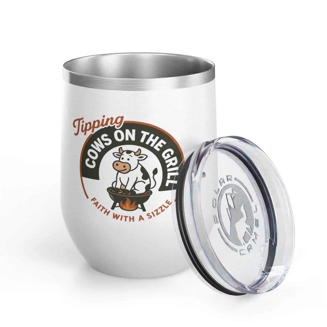 Tipping Cows Wine Tumbler | Fun BBQ Drinkware, Unique Gift for Cow ...