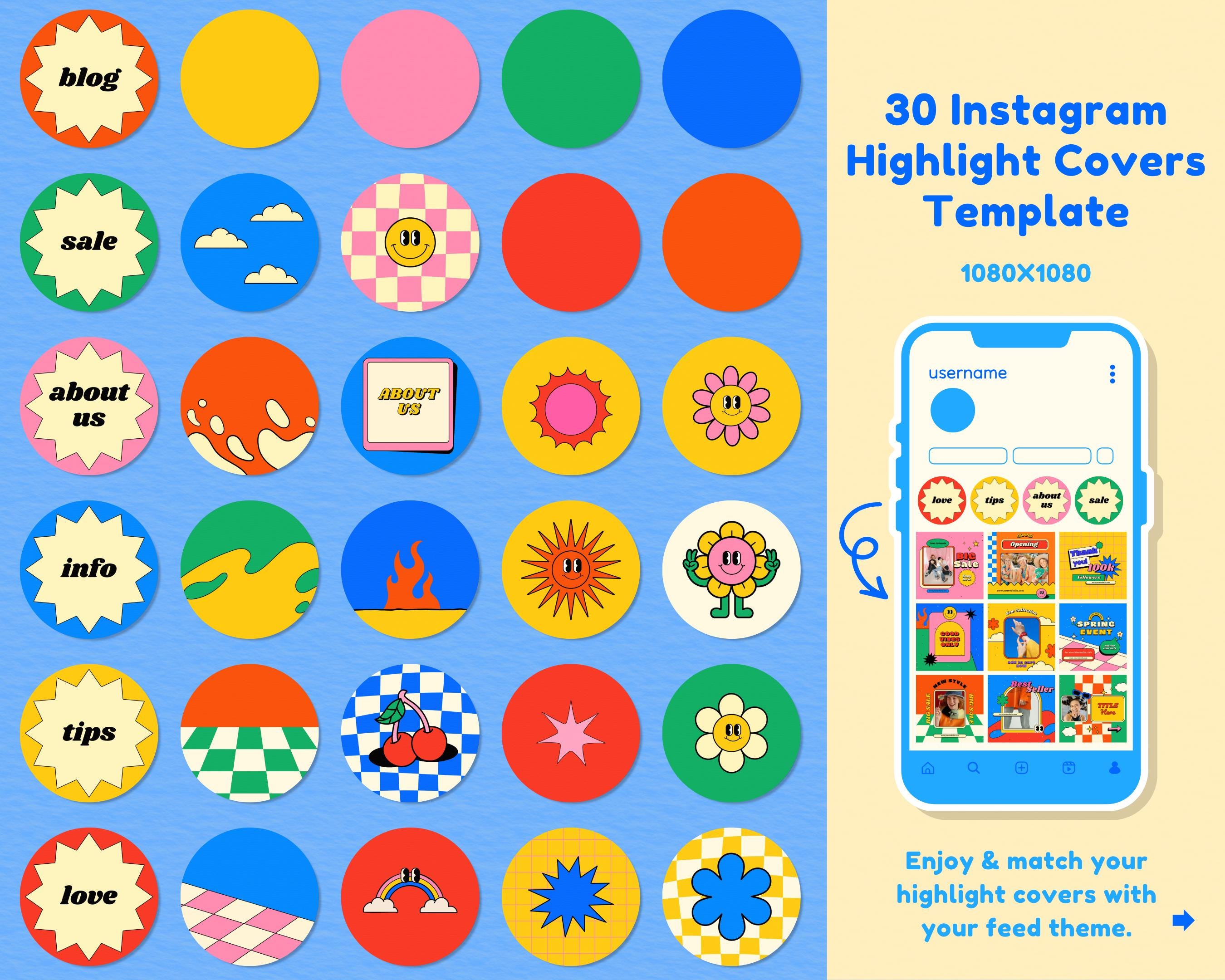 80+ Funky Retro Instagram Post Templates | Social Media Kit | 2025 Bold ...