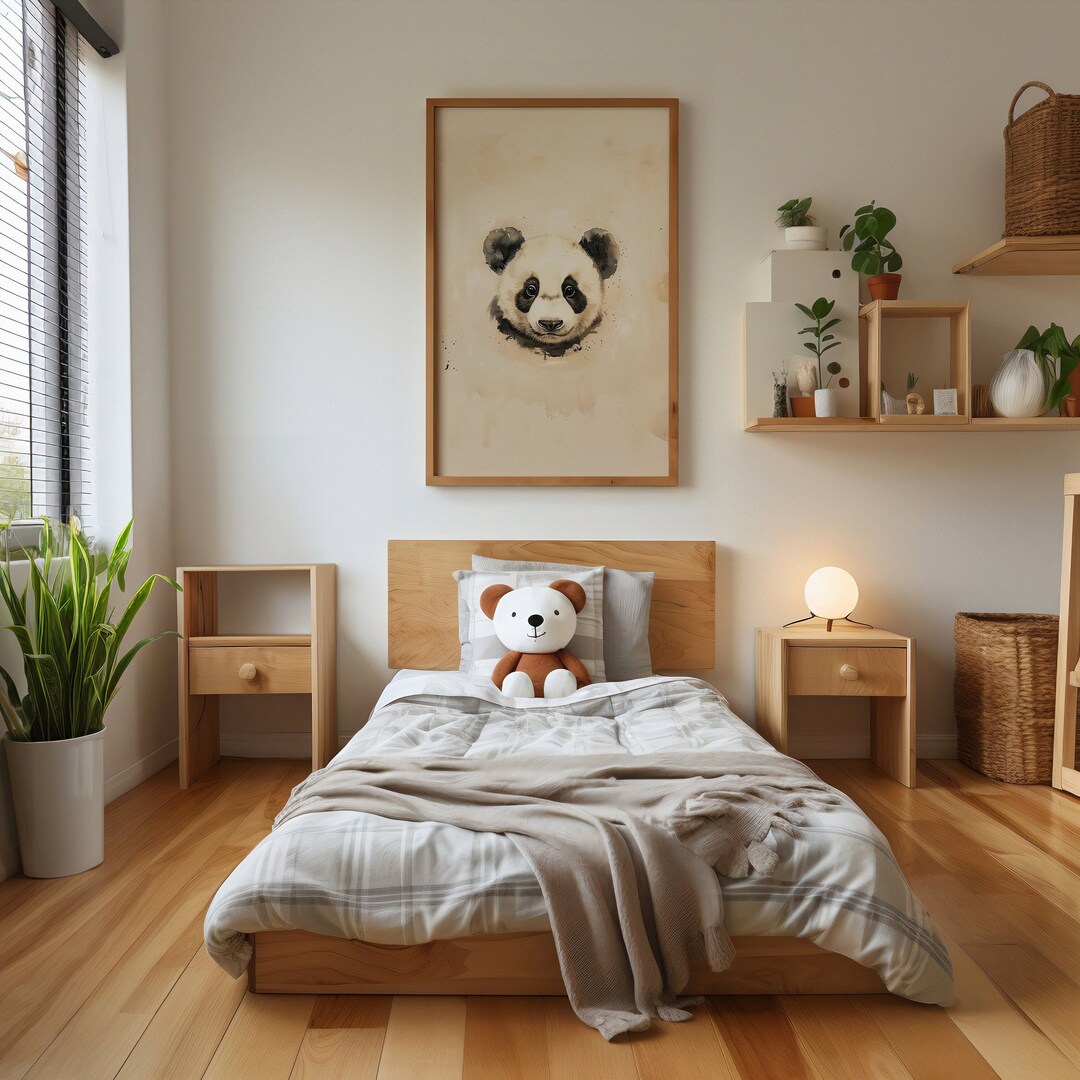Adorable Watercolor Baby Panda, Jungle Nursery Art, Panda Print, Jungle ...