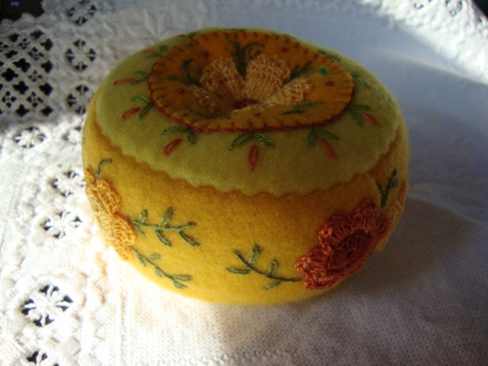 Bright Yellow Pincushion - Etsy