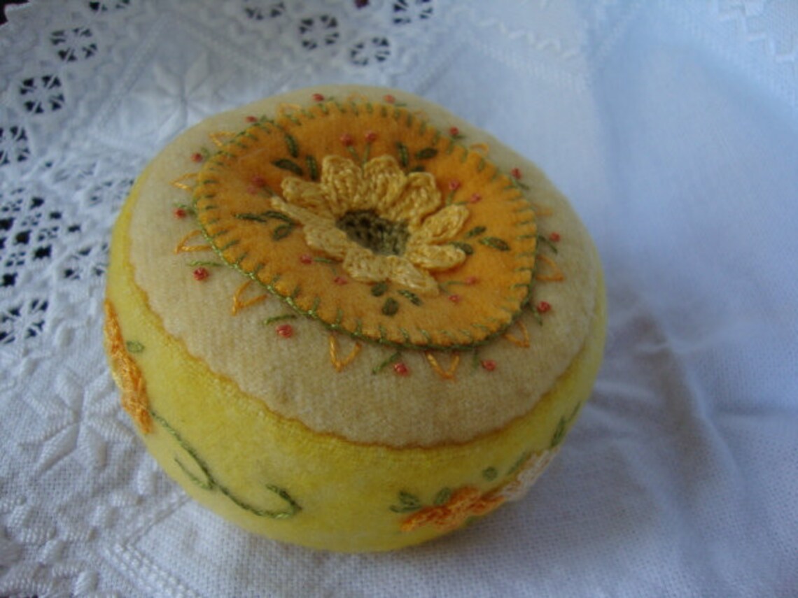 Lemon Yellow Pincushion - Etsy