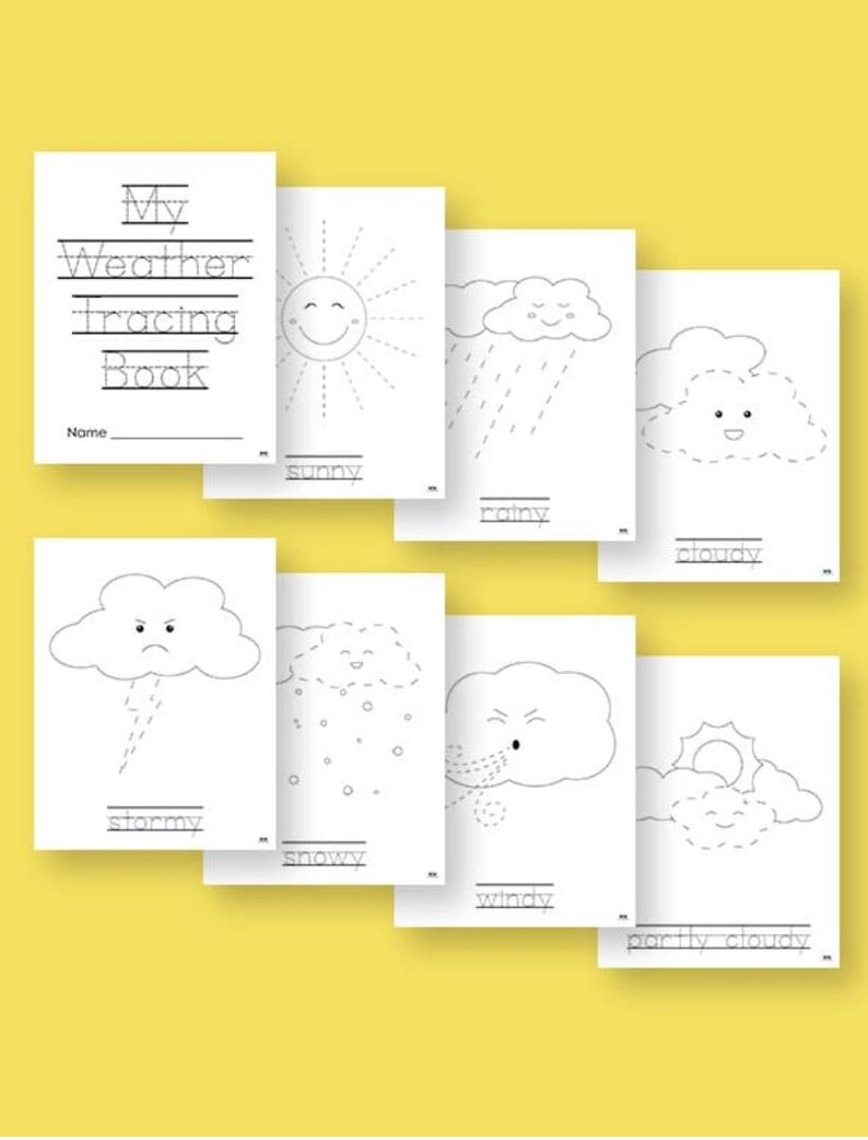 Weather Worksheets & Printables - Etsy