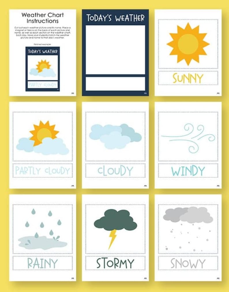 Weather Worksheets & Printables - Etsy