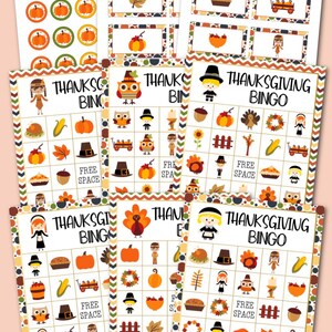Thanksgiving Bingo Game - Etsy