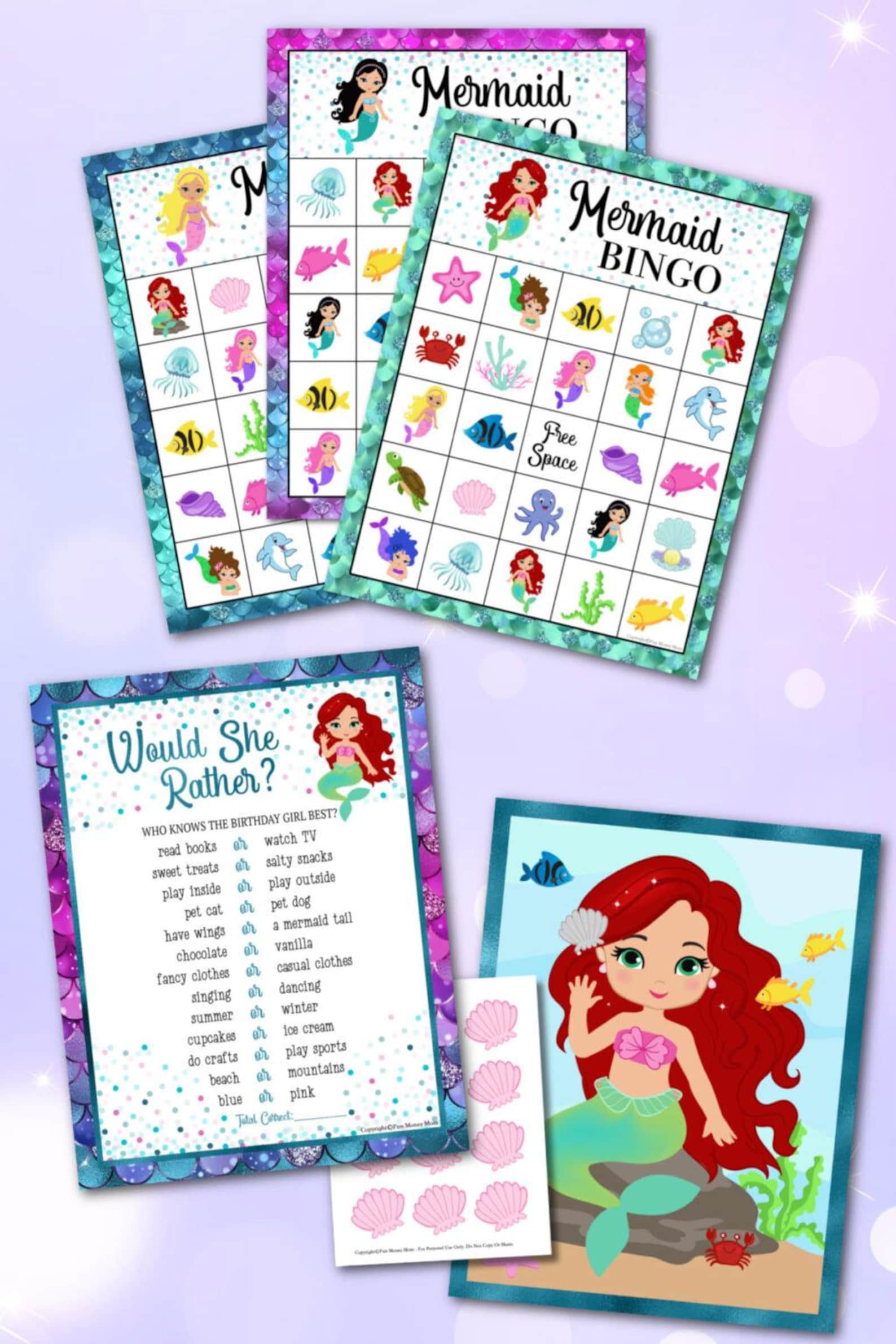 Mermaid Bingo - Etsy