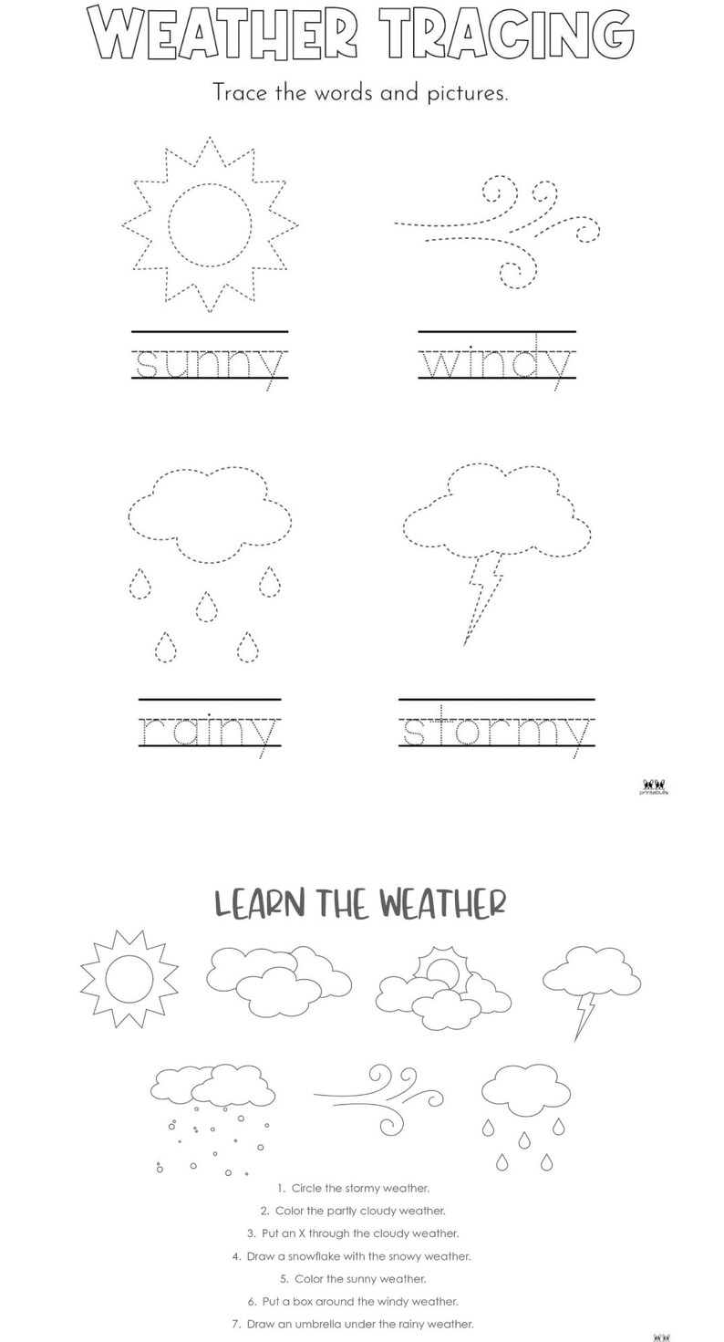 Weather Worksheets & Printables - Etsy