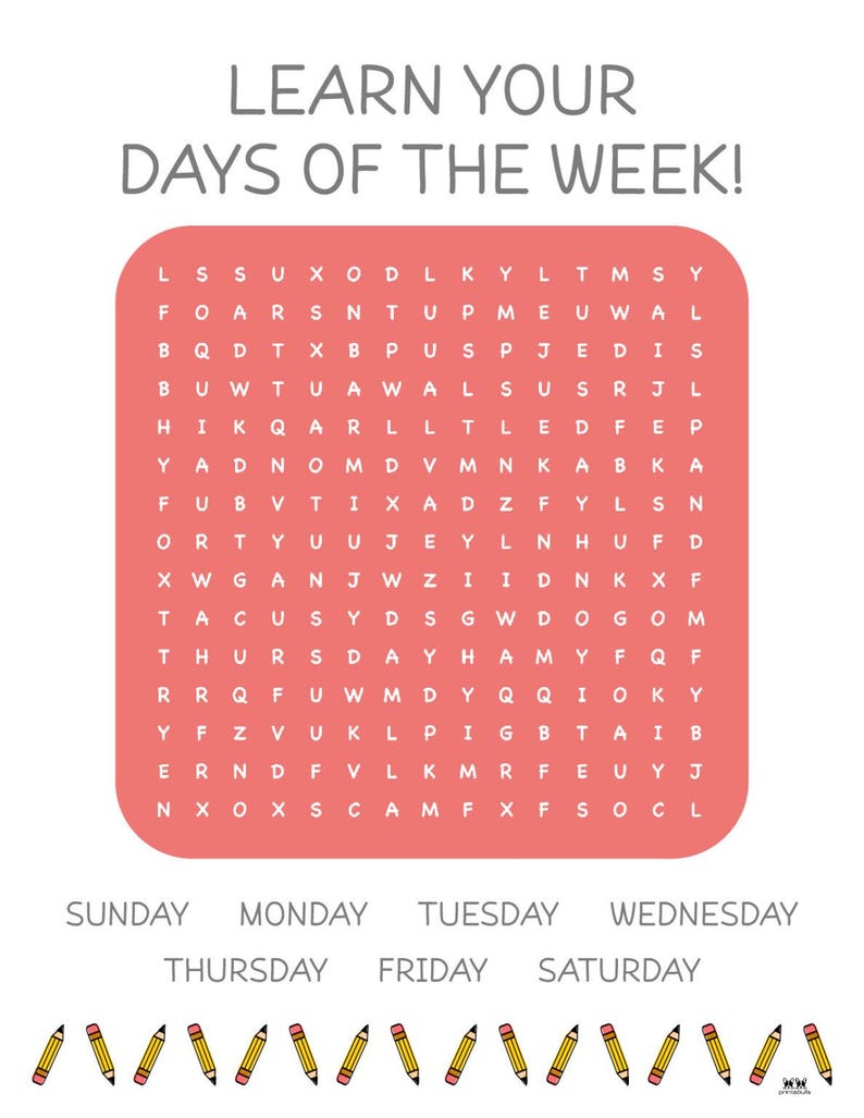 Days of the Week - Etsy