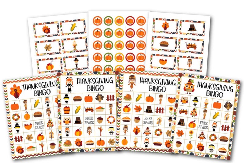 Thanksgiving Bingo Game - Etsy