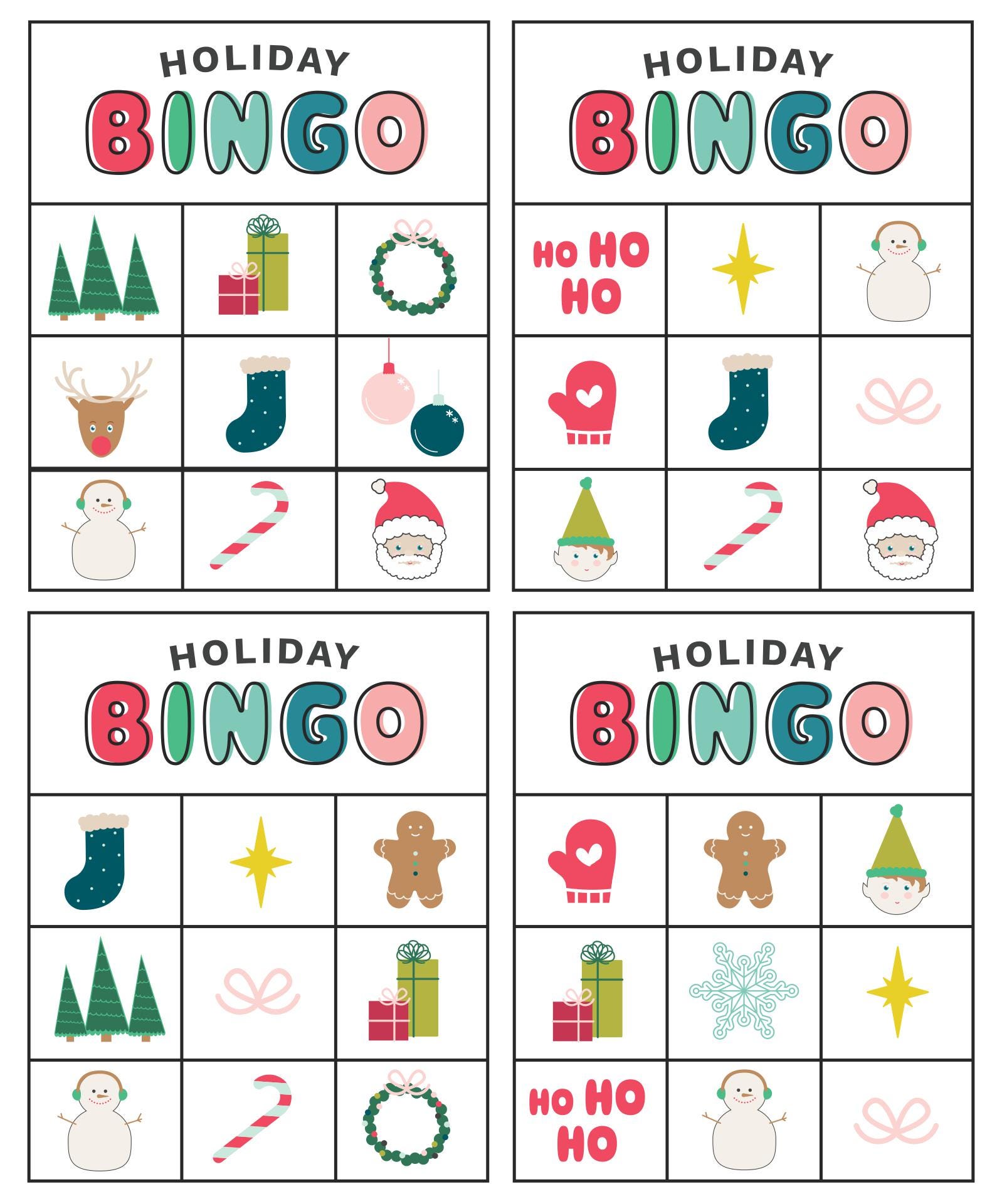 300 Christmas Bingo Cards - Ultimate Holiday Party Game! - Etsy
