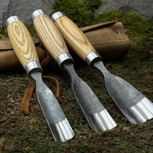 Wood Carving Gouges With Leather Case. Chisels for Woodworker. Sculptural Carving Gouges ...