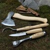 Curved Adze With Leather Case. Wood Carving Tool. Camping Axe ...