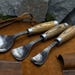Set of 3 Bowl, Spoon Gouge With Leather Case. Curved Gouges. Wood ...
