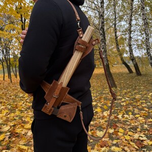 Leather Axe Case With Adjustable Straps. Crazy Horse Leather Axe ...