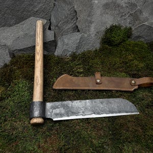 Splitting Froe With Leather Case. Carpentry Tool. Wood Chopping Tool ...