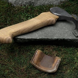 Curved Adze With Leather Case. Wood Carving Tool. Camping Axe ...