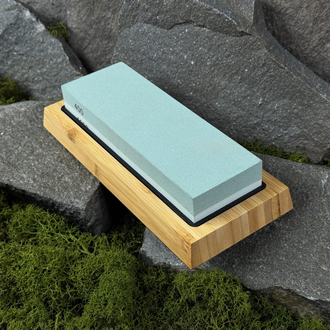 Dual Grit Sharpening Stone for Knives, Chisels and Wood Carving Tools ...
