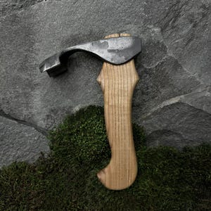 Curved Adze With Leather Case. Wood Carving Tool. Camping Axe ...