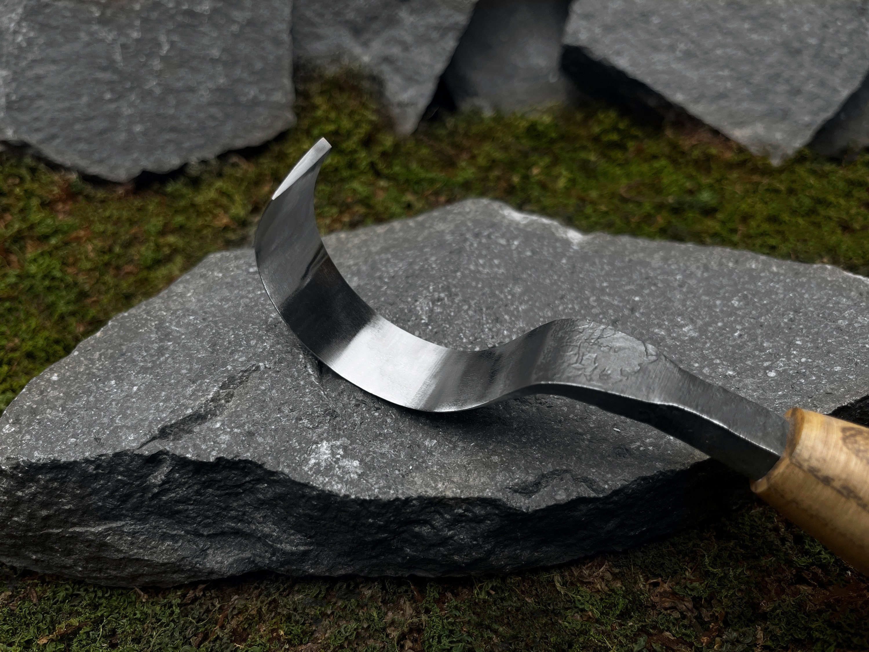 Forged Spoon Carving Hook Knife. Wood Carving Knife. Handmade Hook ...