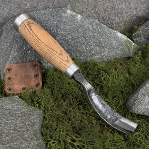 Bent Gouge. Spoon, Bowl and Cup Carving Chisel. Woodworking Knife ...